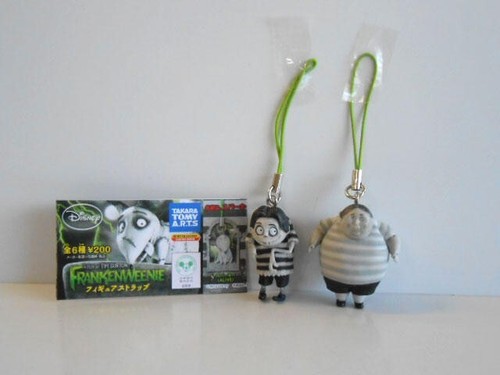 【Set of 2】Disney Frankenweenie Bob Edgar Figure Strap Tim Burton Unused ...