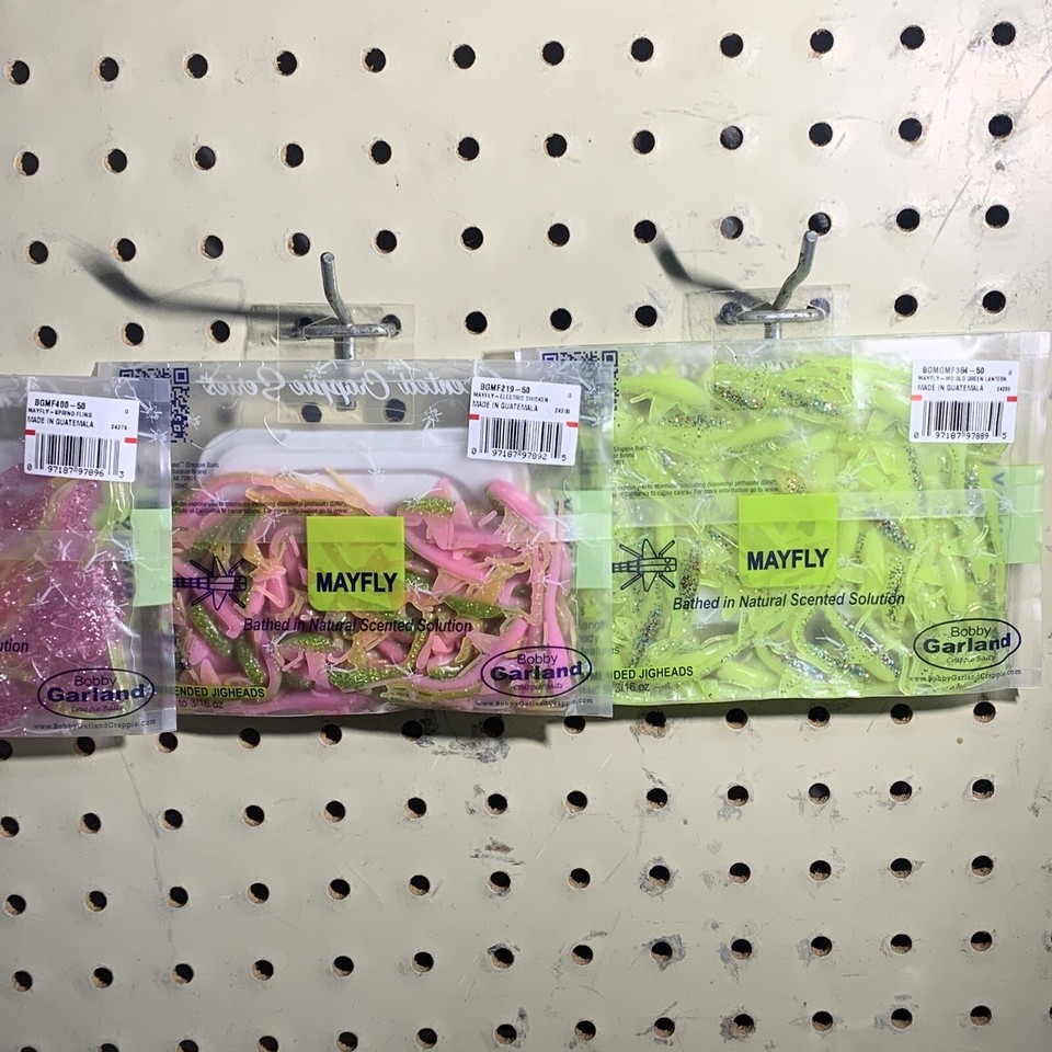 Bobby Garland Crappie Baits ( Lot Of 3) Spring Fling/ Electric Chicken ...