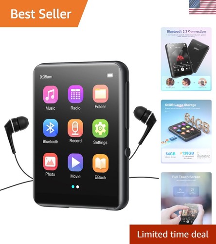 HiFi Lossless Sound MP3 Player - 32GB, 128GB Expandable, Voice Recorder ...