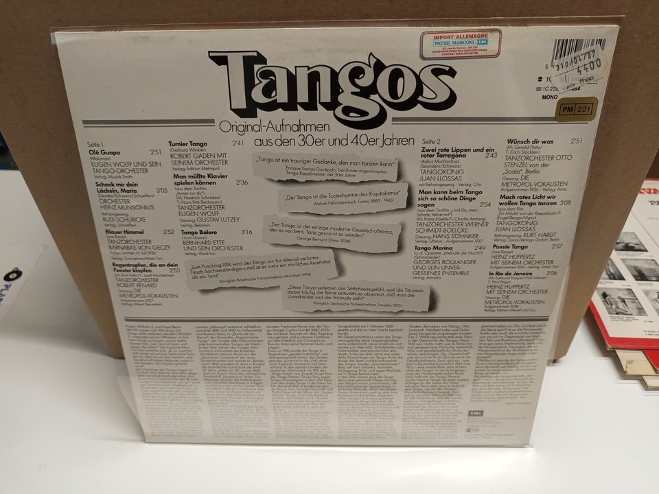 Various – Tangos Jazz, Latin Style: Tango GERMANY GEMA | eBay