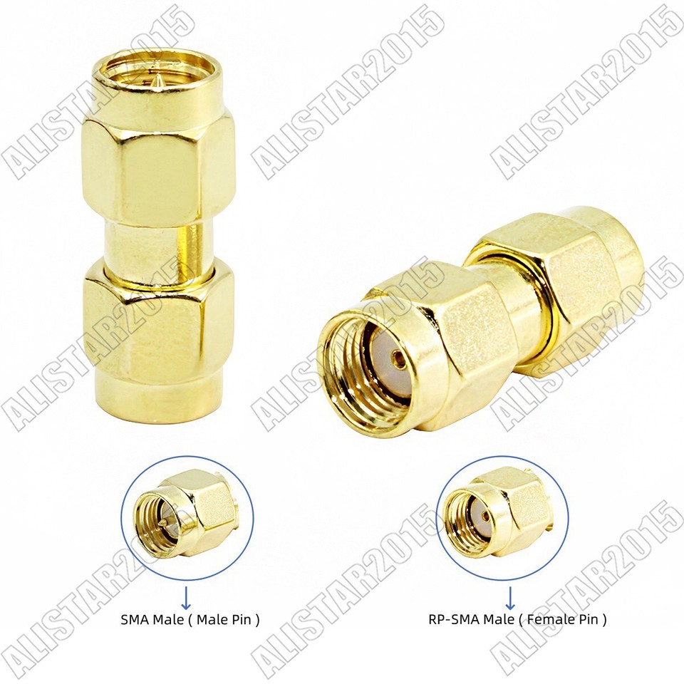 5pcs SMA RP-SMA Male Female to SMA RP-SMA Plug Jack Adapter RF Coax ...