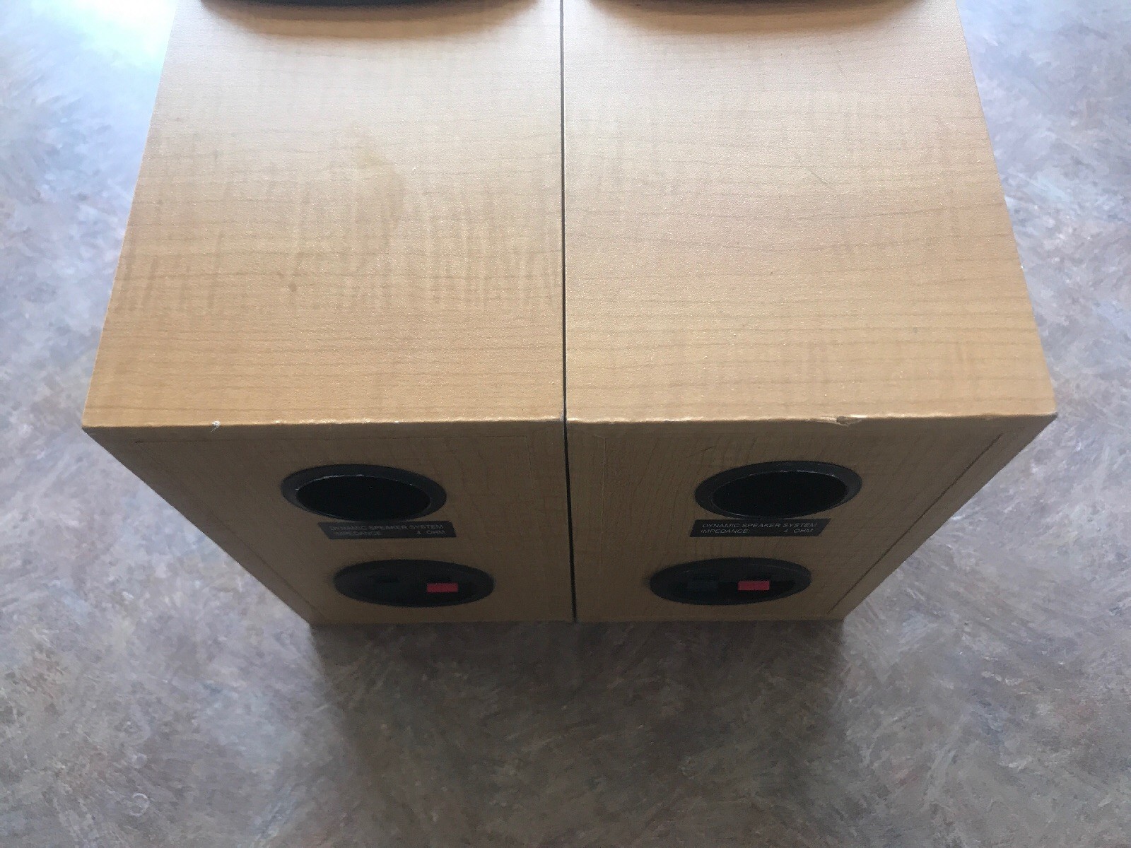 Pair of Used Dynamic Speaker System 4 Ohm Wood Grain Bookshelf Speakers ...
