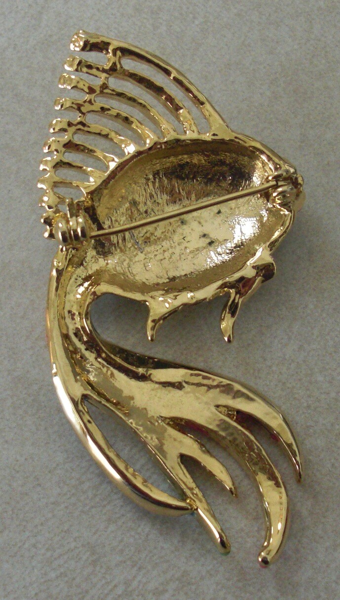 Angel Fish Pin Brooch Enamel Crystal Fashion Jewelry Blue Red Green | eBay