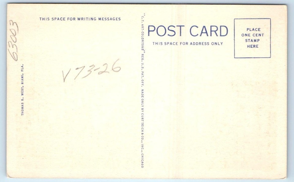 HOLLYWOOD, FL Florida ~ RIVERSIDE MILITARY ACADEMY c1930s Linen ...