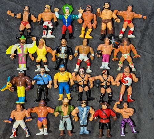 WWF Hasbro Lot - WWE Mattel LJN Vintage Titan Sports - 24 Figures w ...