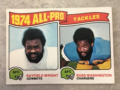 1975 Topps #202 - Rayfield Wright & Russ Washington - 1974 All-Pro ...