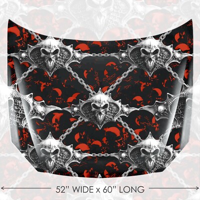 Chained Skulls Pattern Truck / Car Hood Decor Decal Premium Re-Skin Vinyl Wrap | eBay