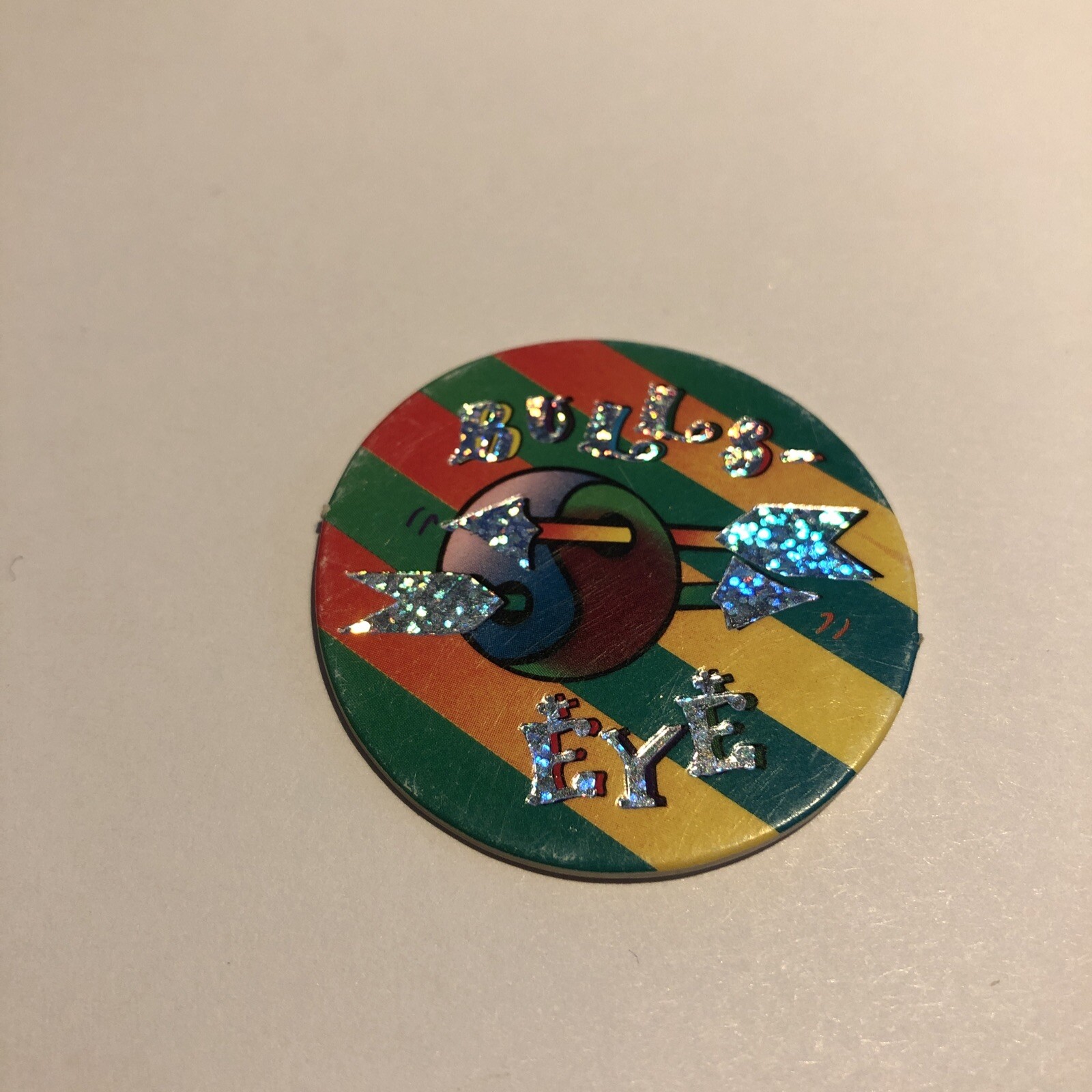 Vntg POG 1990s Bulls Eye Arrows Target Yin Yang Archery Shiny Holo Cap ...