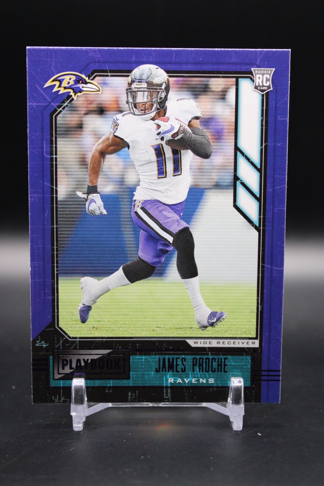 James Proche, Baltimore Ravens, 2020 Panini Playbook, Purple, Rookie ...