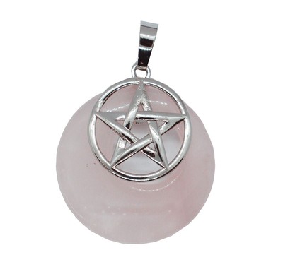 Pendant Donut Pentagram Rose Quartz | eBay