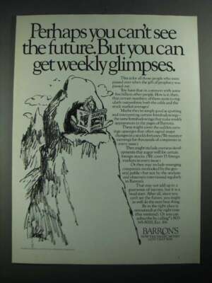 1987 Barron's Weekly Ad - Perhaps You Can't See The Future | eBay Australia