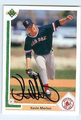 Kevin Morton autographed baseball card (Boston Red Sox) 1991 Upper Deck ...