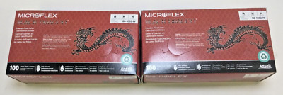 Microflex Black Dragon Powder-Free Latex Examination Gloves, Medium, 200 Gloves! | eBay
