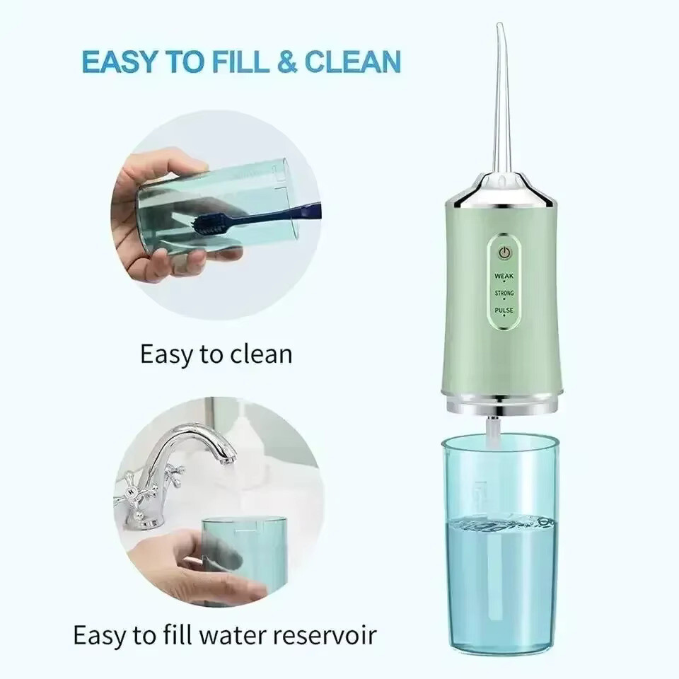 Oral Irrigator Portable Dental Water Flosser USB Rechargeable Water Jet ...