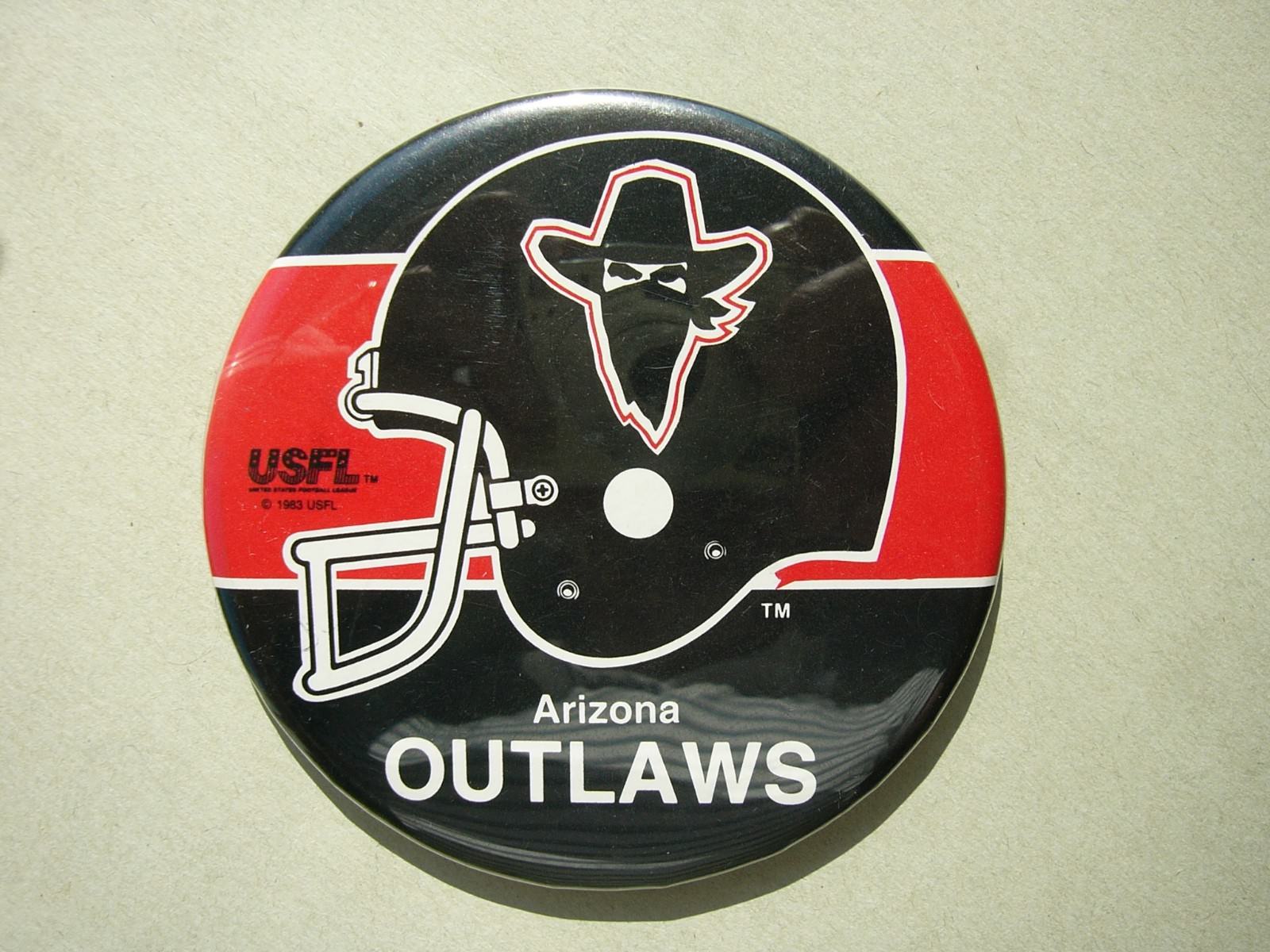 RARE 1982 USFL FOOTBALL ARIZONA OUTLAWS TEAM LOGO PIN PINBACK BUTTON ...