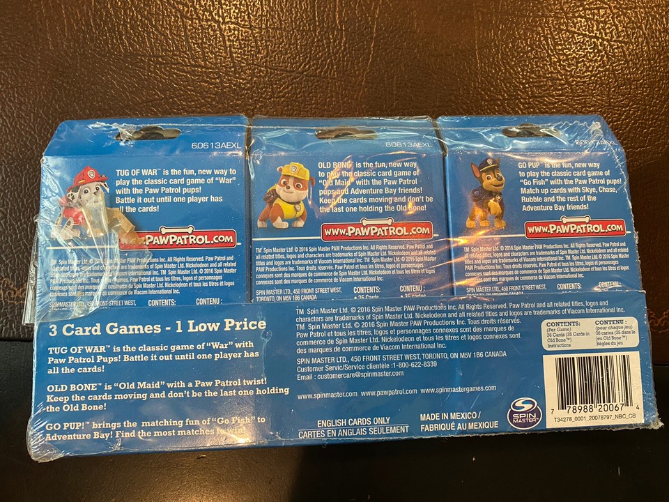 Paw Patrol Card Game 3 Pack: Go Pup, Old Bone, and Tug of War | eBay