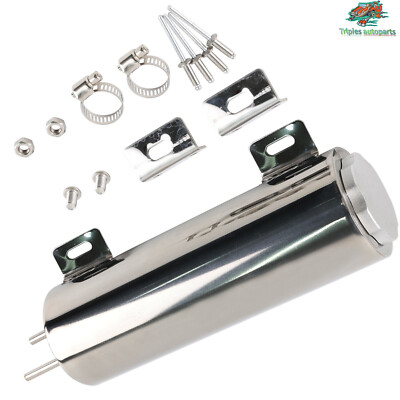New Radiator Coolant Overflow Catch Puke Tank 3"x9" 32OZ Silver ...