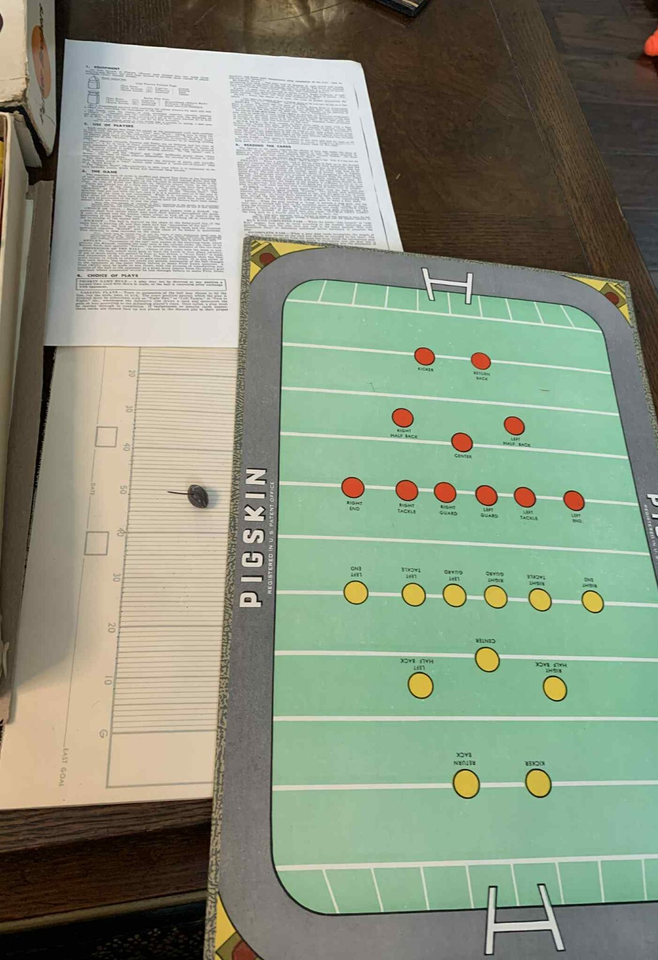 VINTAGE Pigskin Football Board game Parker Brothers 1960 Complete | eBay