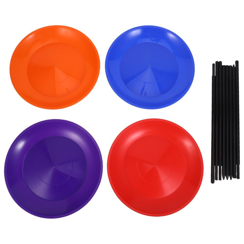 4 Pcs Spinning Juggling Disk Hobby Plate Set Circus Act Plates Prop ...