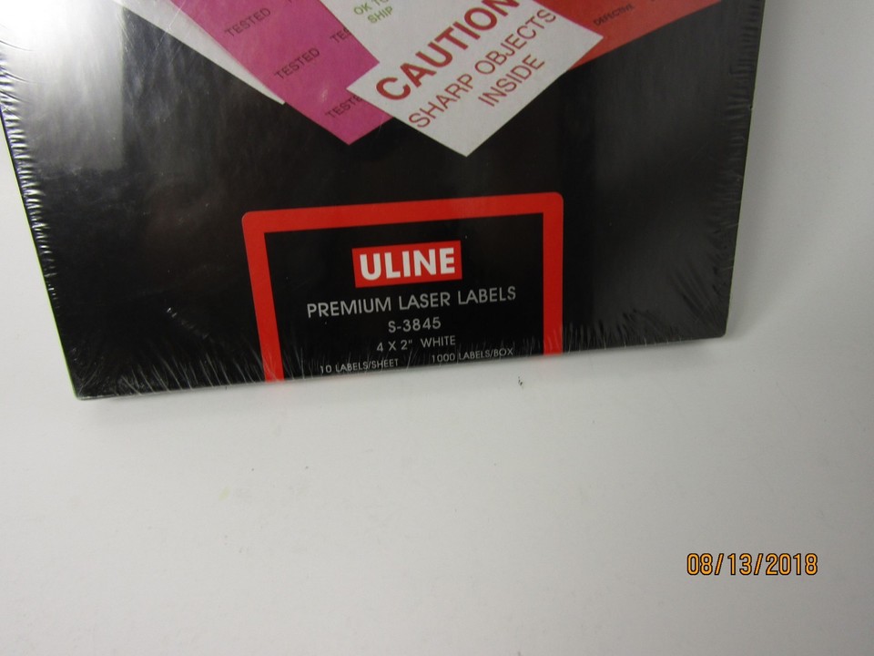 Uline Premium Laser Labels - White, 4 x 2" (1000 labels) | eBay