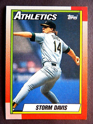 Storm Davis #606 Topps 1990 Baseball Card (Oakland Athletics) VG | eBay