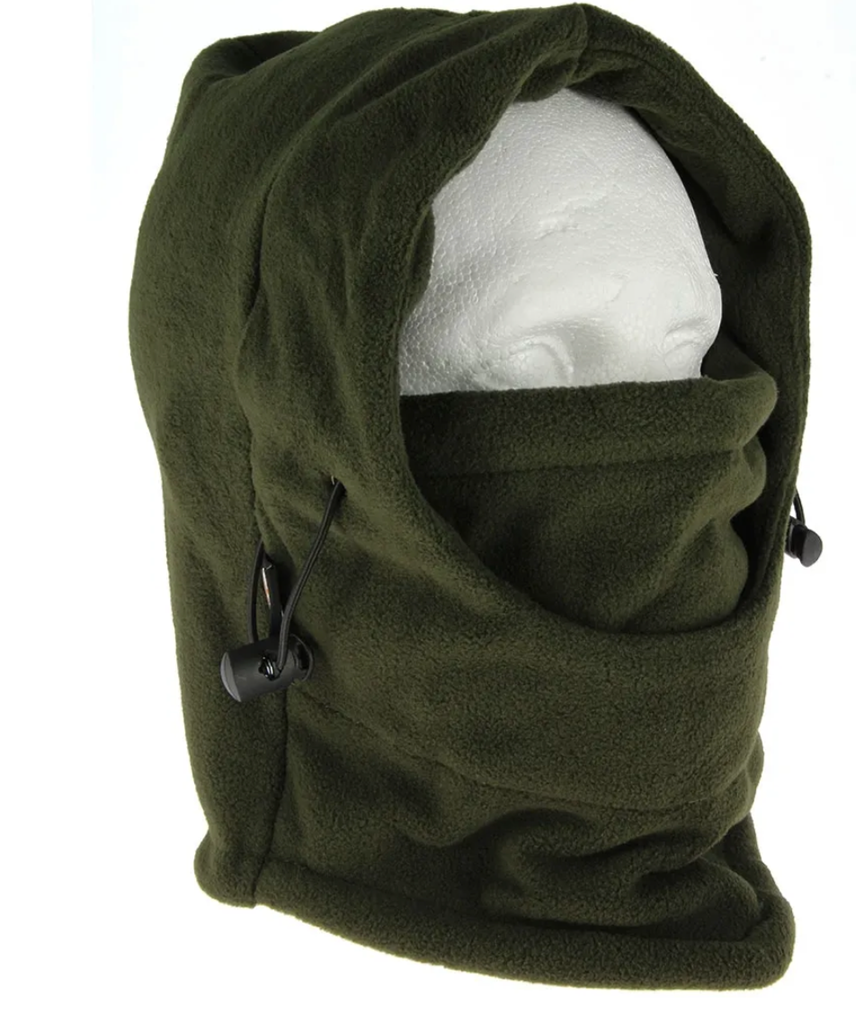 Fishing Snood with Face Guard Green Hunting Walking Running Balaclava ...