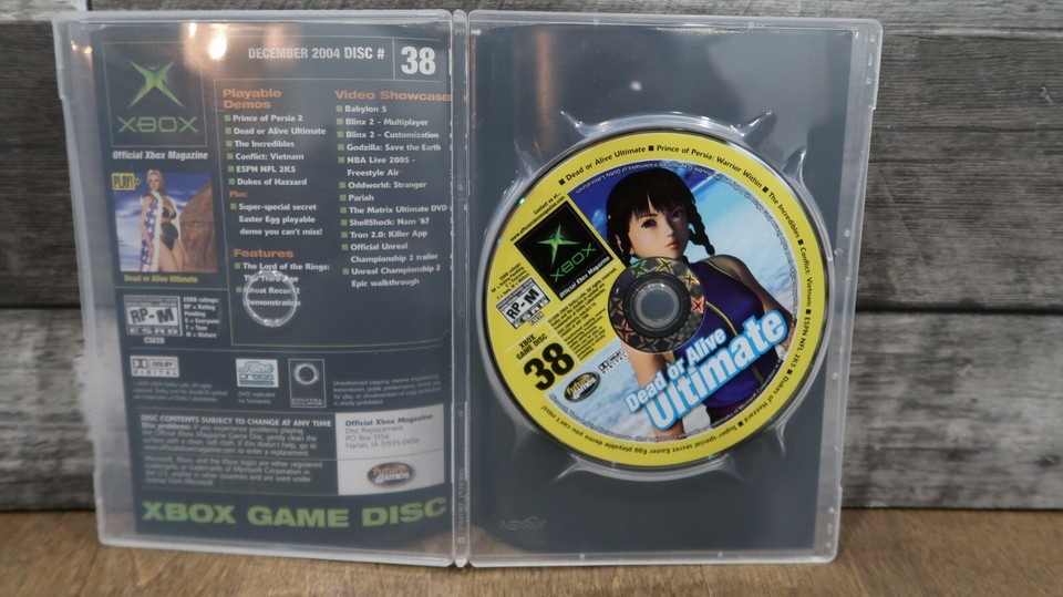 Official Xbox Mag, Demo Disc 38, Dead Or Alive Ultimate + 7 Playable ...