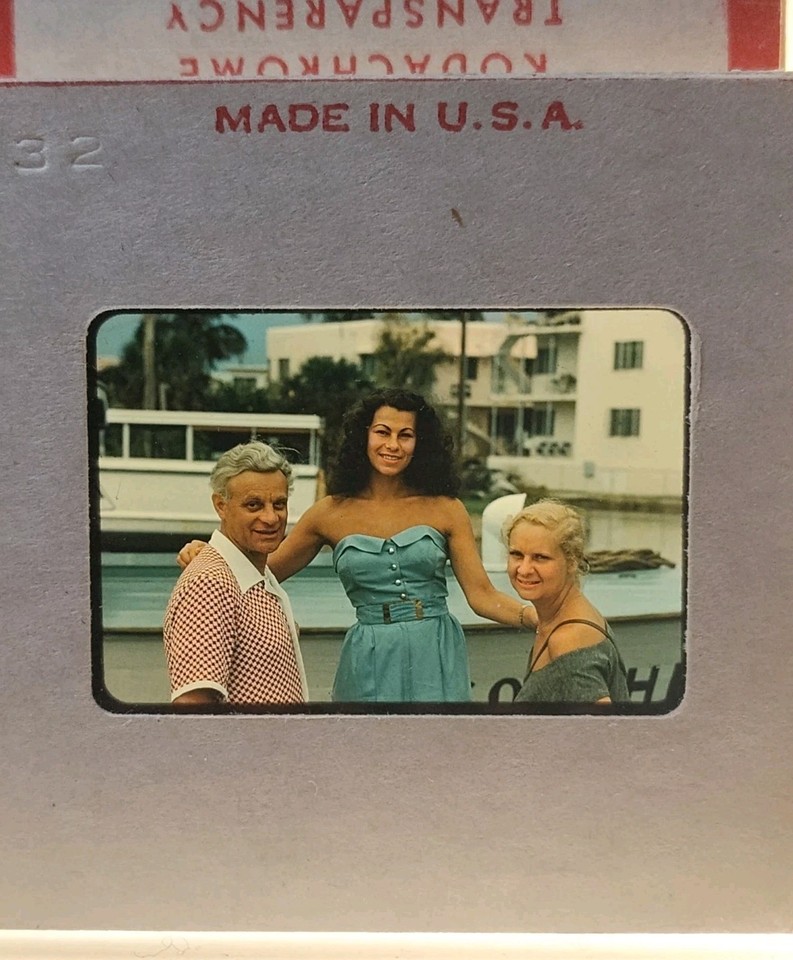 Rare 35mm Red Border Photo Slide Exotic Beauty Girl 1950s Mature Woman ...