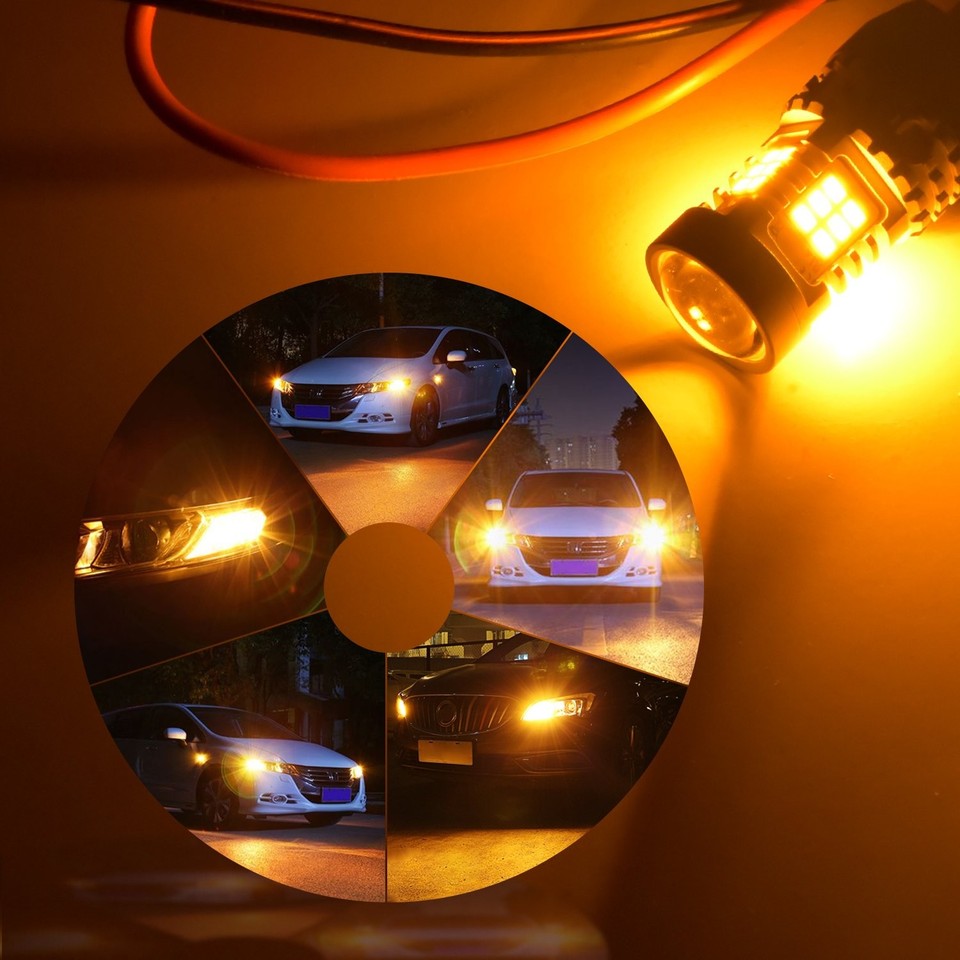 AUXITO 7440 Amber LED Turn Signal Light Lamps Anti Hyper Flash Canbus ...