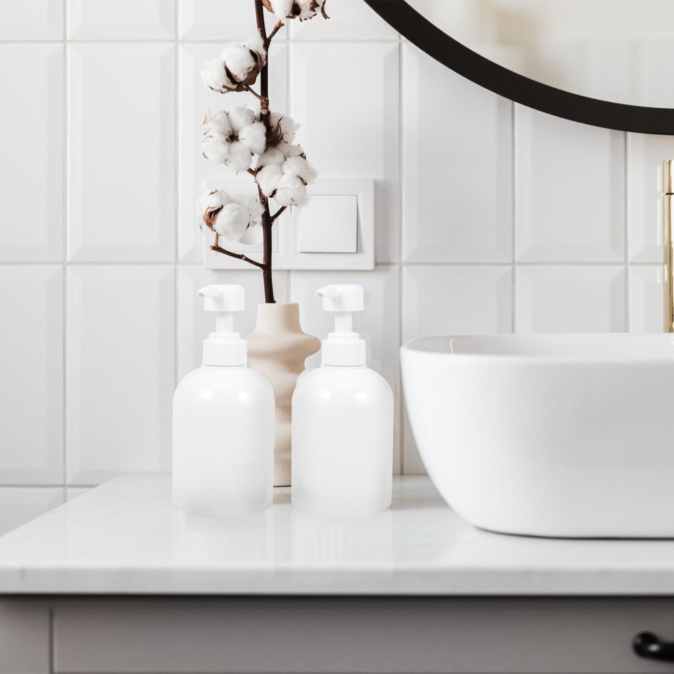 4 Count Pump Bottle Liquid Dispenser Decorative Hand Soap Containers ...