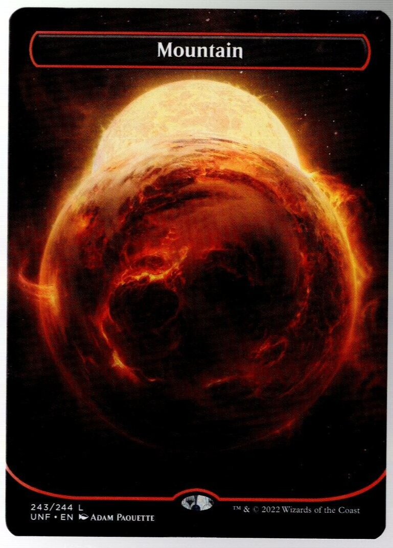 Mountain 243/244 Non Foil Borderless Land Unfinity Magic The Gathering ...