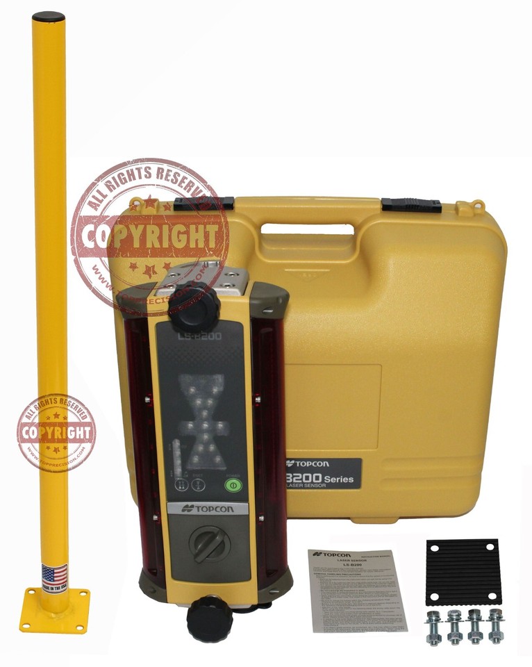 TOPCON LS-B200 MACHINE CONTROL LASER LEVEL RECEIVER,BACKHOE,SKID STEER ...