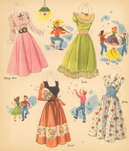 VNTG 1955 PAPER DOLL PARADE 16 PG LASR REPRODUCTIN~Org SZ UNCT FREE SH ...