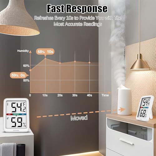 Precision Hygrometer - Indoor Humidity Meter and Room Thermometer with ...