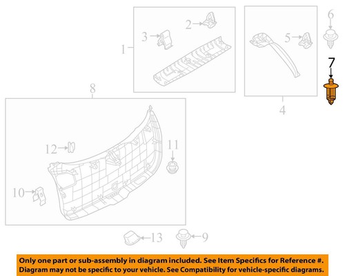 MAZDA OEM 14-24 3 Lift Gate Interior Trim-Side Gate Trim Hanger ...