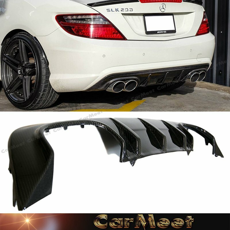 Fit 12-14 BENZ R172 SLK-Convertible AMG Carbon Fiber A Rear Back Bumper ...