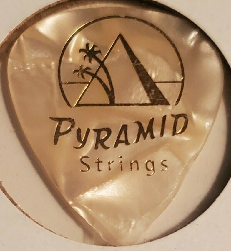 CHEAP TRICK TOM PETERSSON HEAVY GOLD ON WHITE MARBLE PYRAMID STRINGS ...