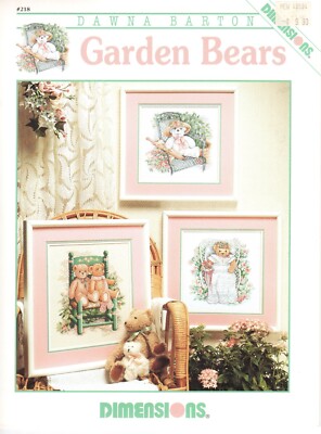 Dimension, Dawna Barton - Garden Bears 3 patterns booklet #218/1993 ...