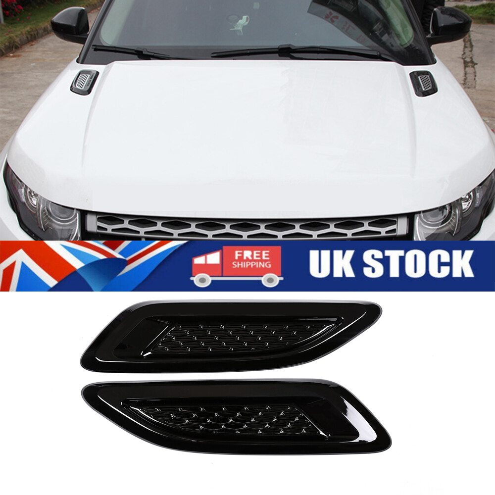 For Range Rover EVOQUE 2011-2018 Gloss Black Dummy Hood Vent Slat Air ...