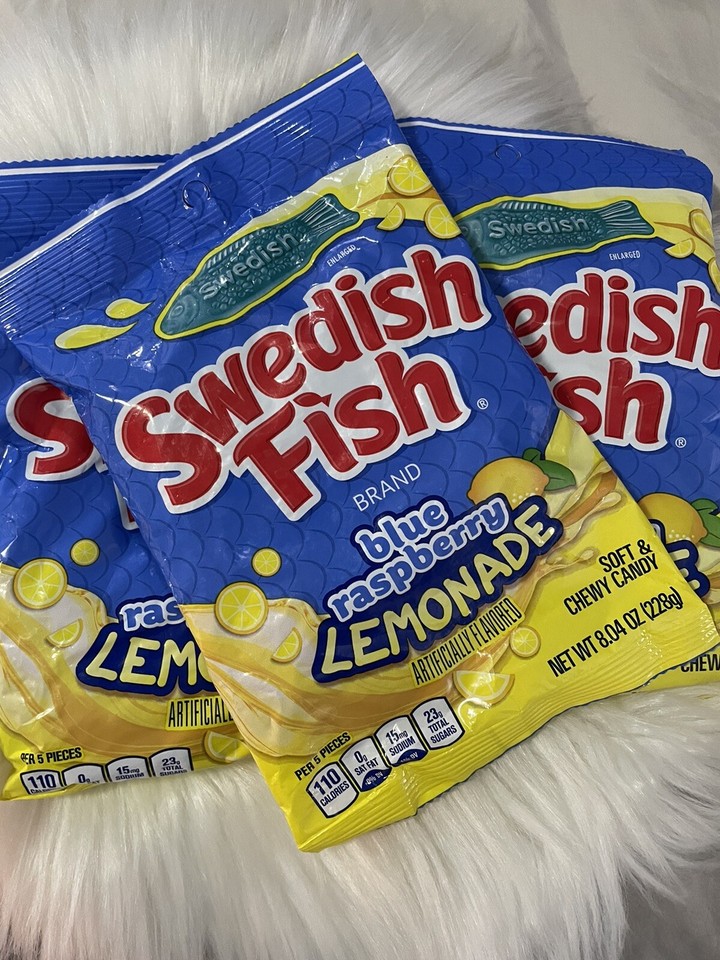 SWEDISH FISH Blue Raspberry Lemonade Soft & Chewy Candy, 8.04oz | eBay