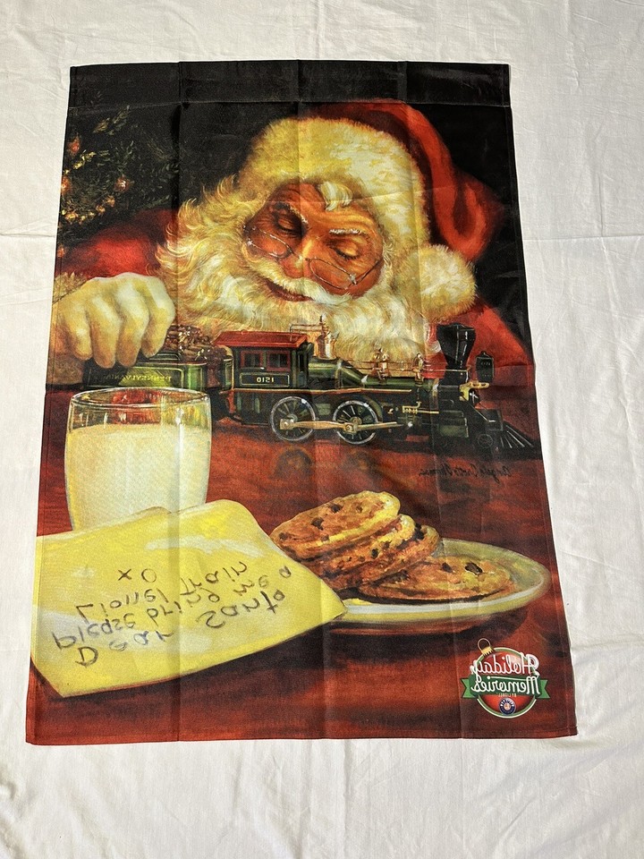 Lionel Trains Holiday Memories Santa Claus Wall Flag HTF | eBay