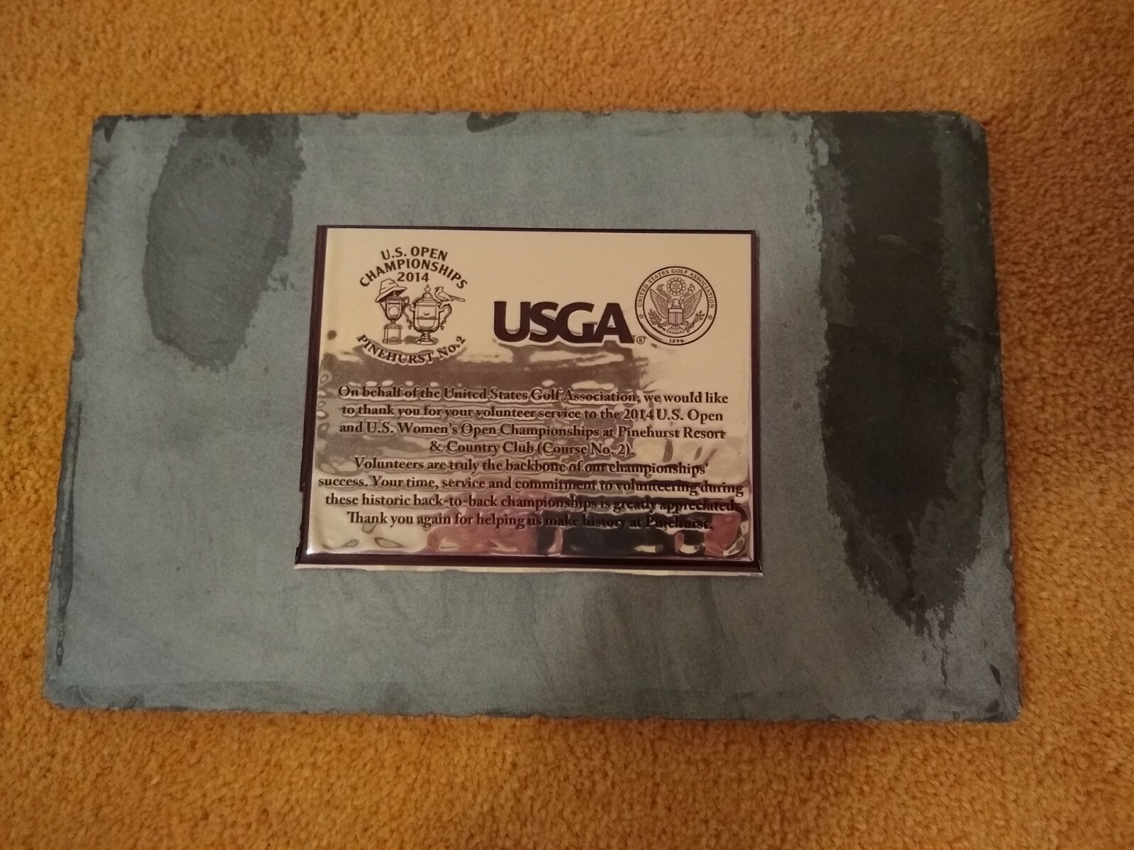 2014 US Open Pinehurst #2 Linda Hartough Signed Art Volunteer USGA ...