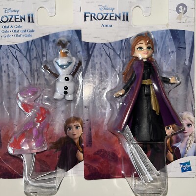 DISNEY HASBRO FROZEN II 4" FIGURES Lot Olaf & Gale, Anna NEW Sealed ...