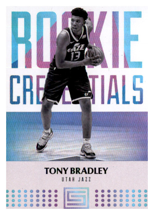 2017-18 Status Rookie Credentials Tony Bradley Jazz #33 NBA RC Insert ...