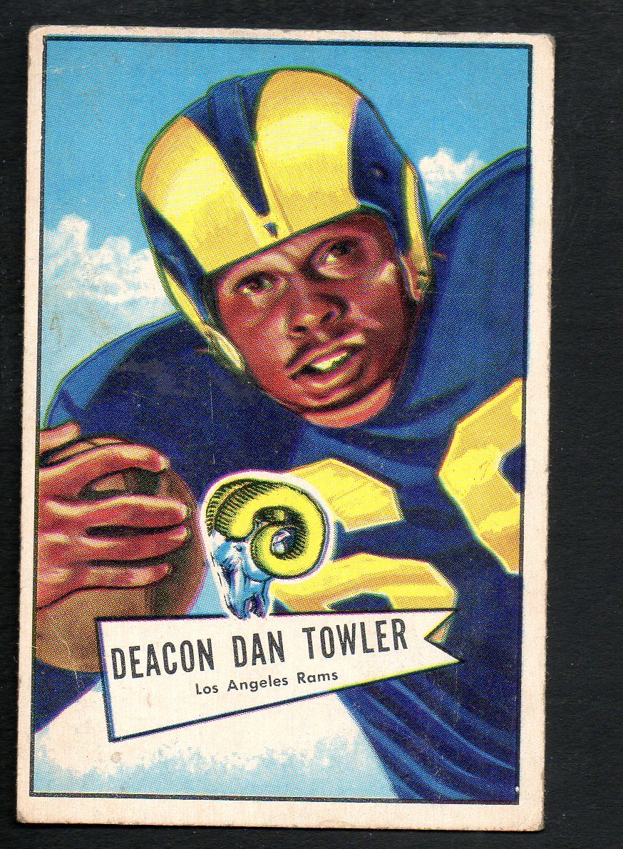 1952 Bowman Large Football Card #120 Dan Towler-Los Angeles Rams Vg ...