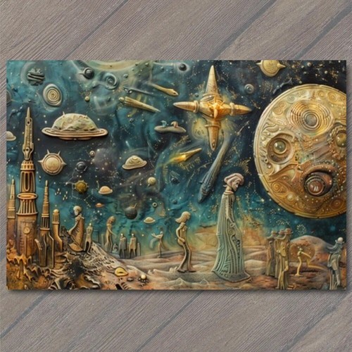 11x17" Alien God Civilization Religious Deity Ceremony Sacred Ritual ...