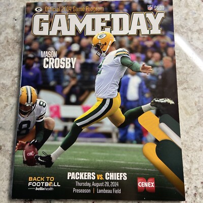 Green Bay Packers GameDay Program vs Kansas City Chiefs Preseason Mason ...