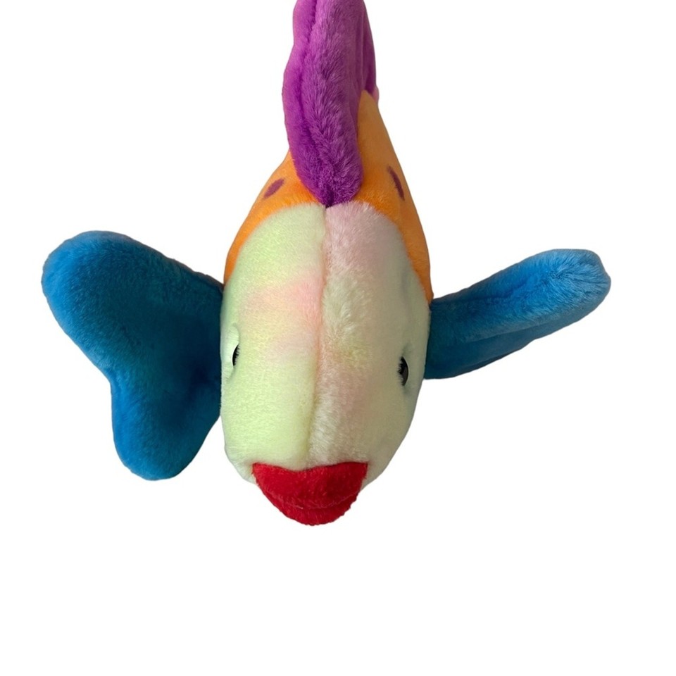 Fish Ty Beanie Buddies Collection Rainbow colored fish with red lips ...