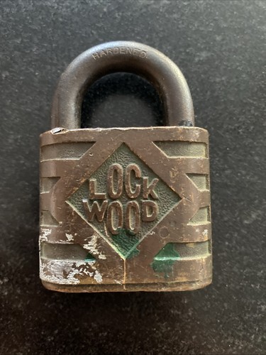 Vintage Solid Brass Padlock Lock Wood L 3 Leaf Clover NO KEY | eBay
