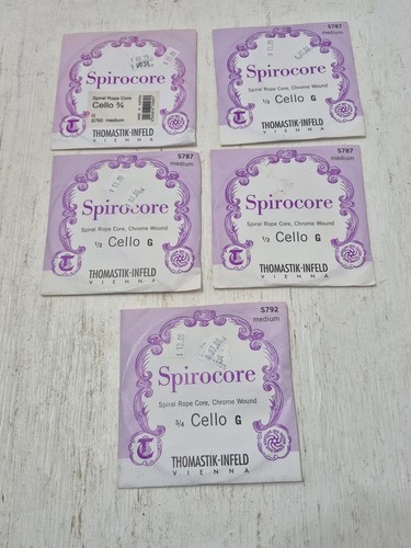 Lot of Vtg Thomastik-Infeld Vienna Spirocore Cello Strings 1/2 3/4 G | eBay